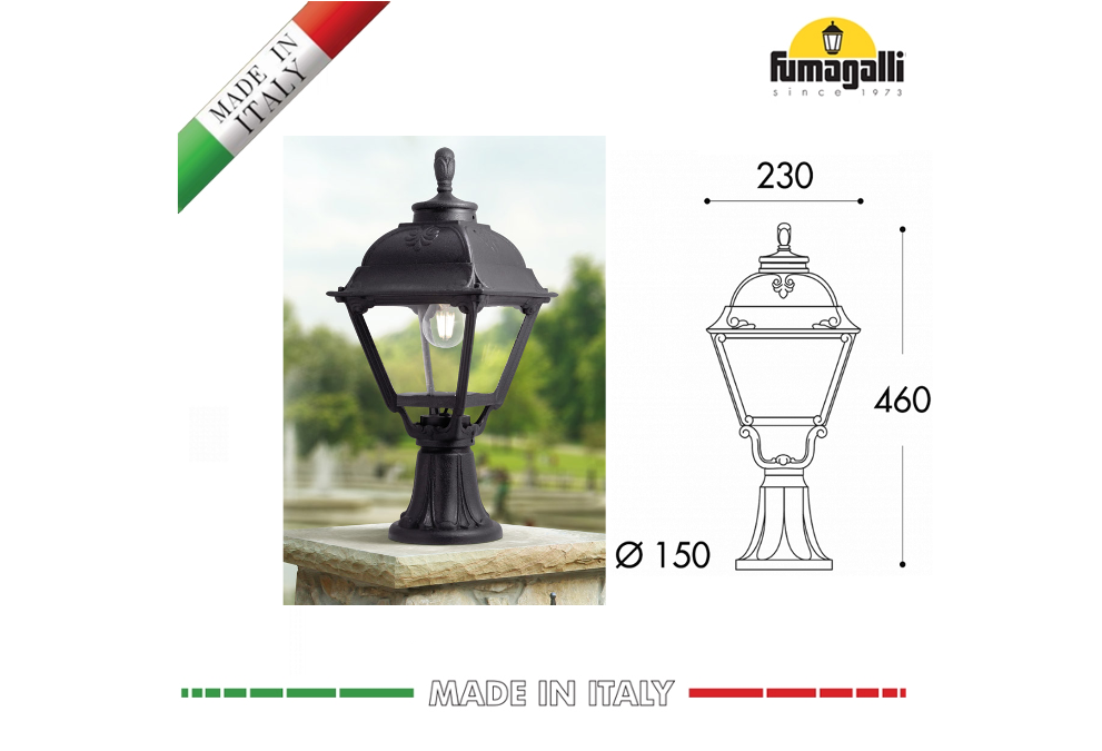 Tampoi Lighting :: FUMAGALLI - MINILOT/CEFA Outdoor Post Light with ...